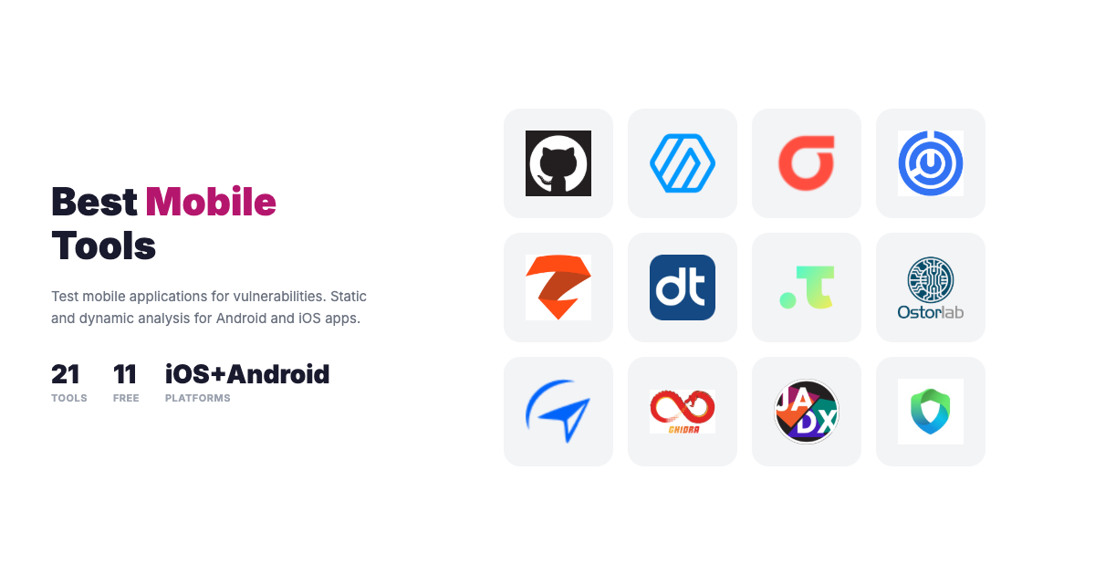 21 Best Mobile Security Tools 2026: MAST, Pentesting & Runtime Protection